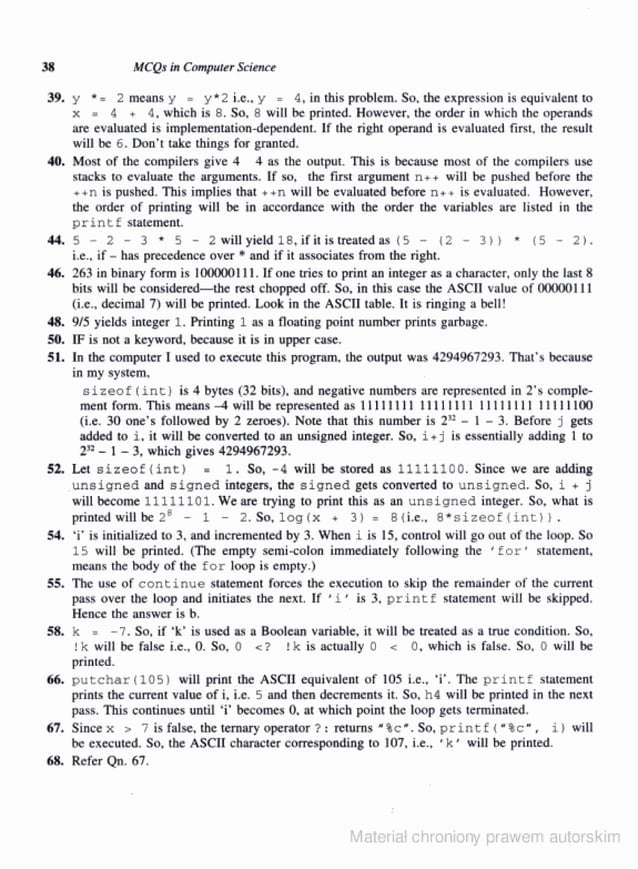 Mcq in computer science by timothy j williams | PDF