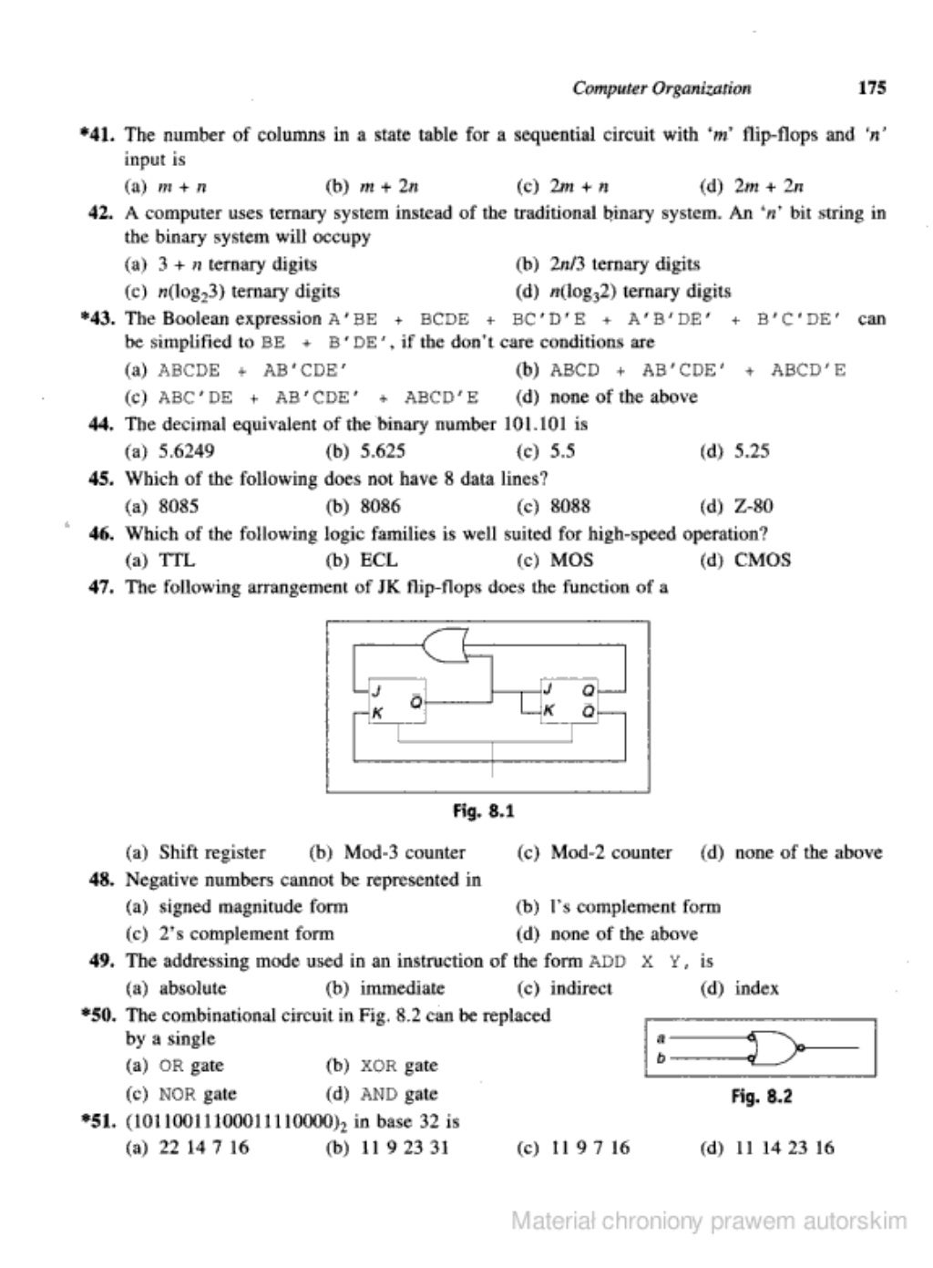 Mcq in computer science by timothy j williams
