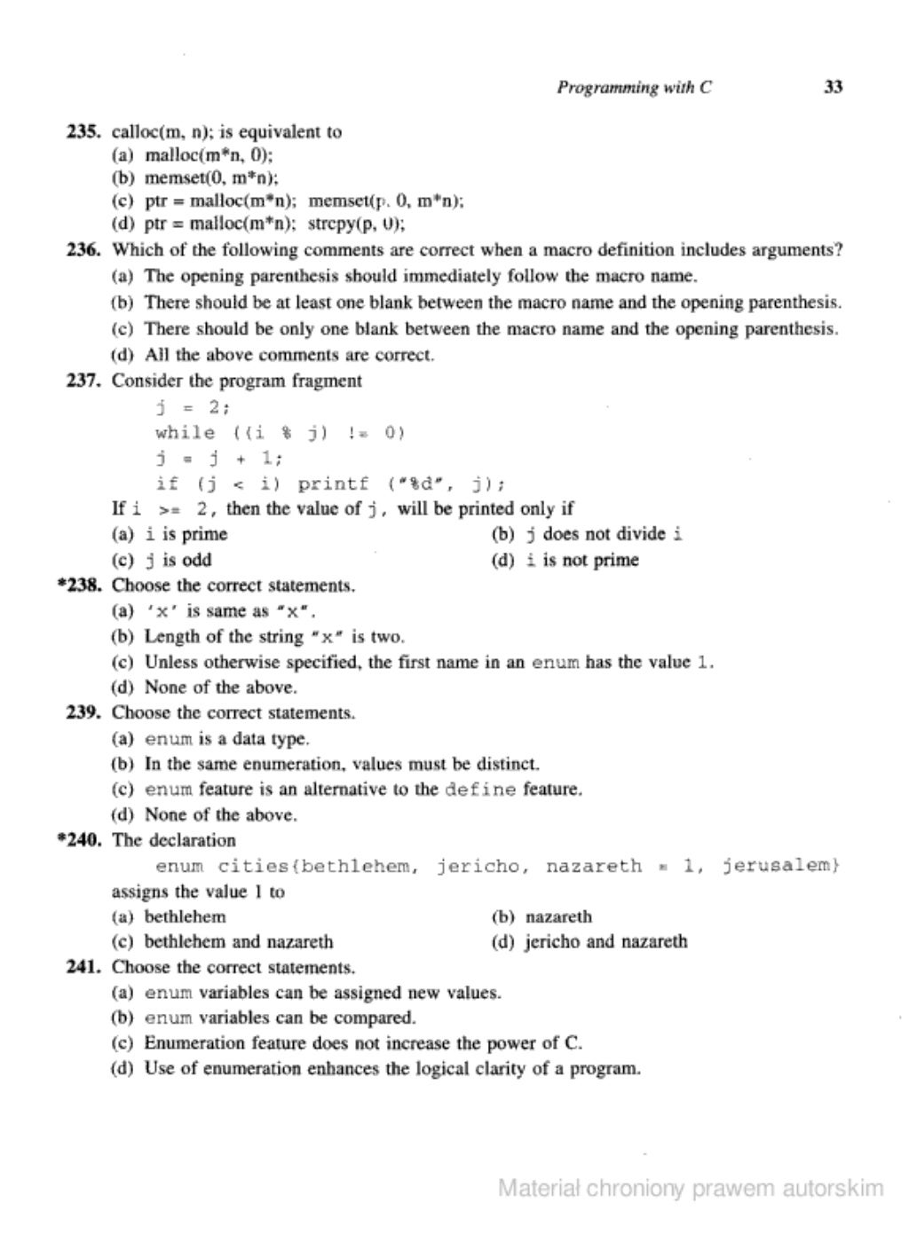 Mcq in computer science by timothy j williams