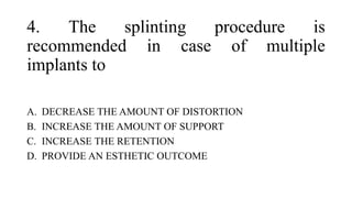 MCQ IN IMPRESSION IN IMPLANTS.pptx