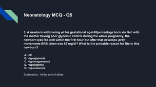 Mcq in neonatology 2023 | PPTX