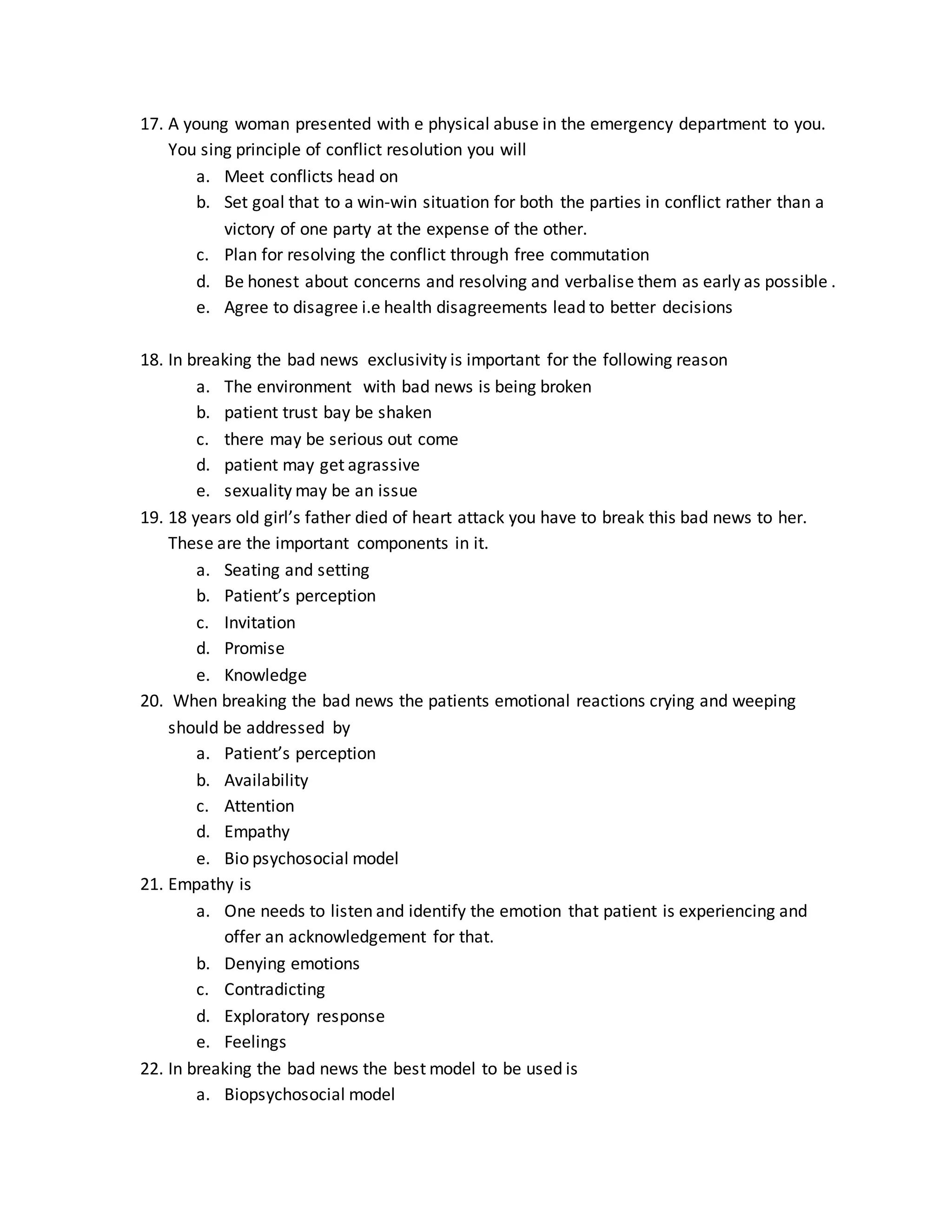 Mcq one best answer behavioral sciences | DOCX