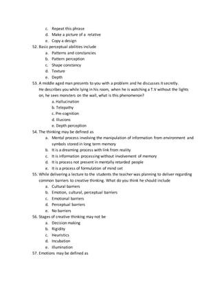 Mcq one best answer behavioral sciences | DOCX