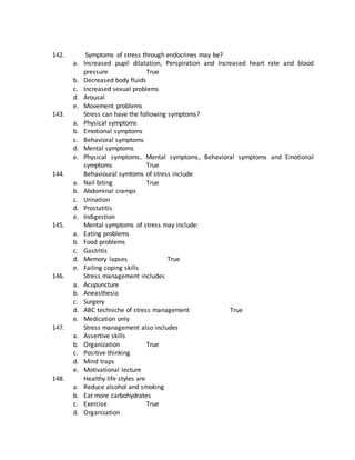Mcq one best answer behavioral sciences | DOCX