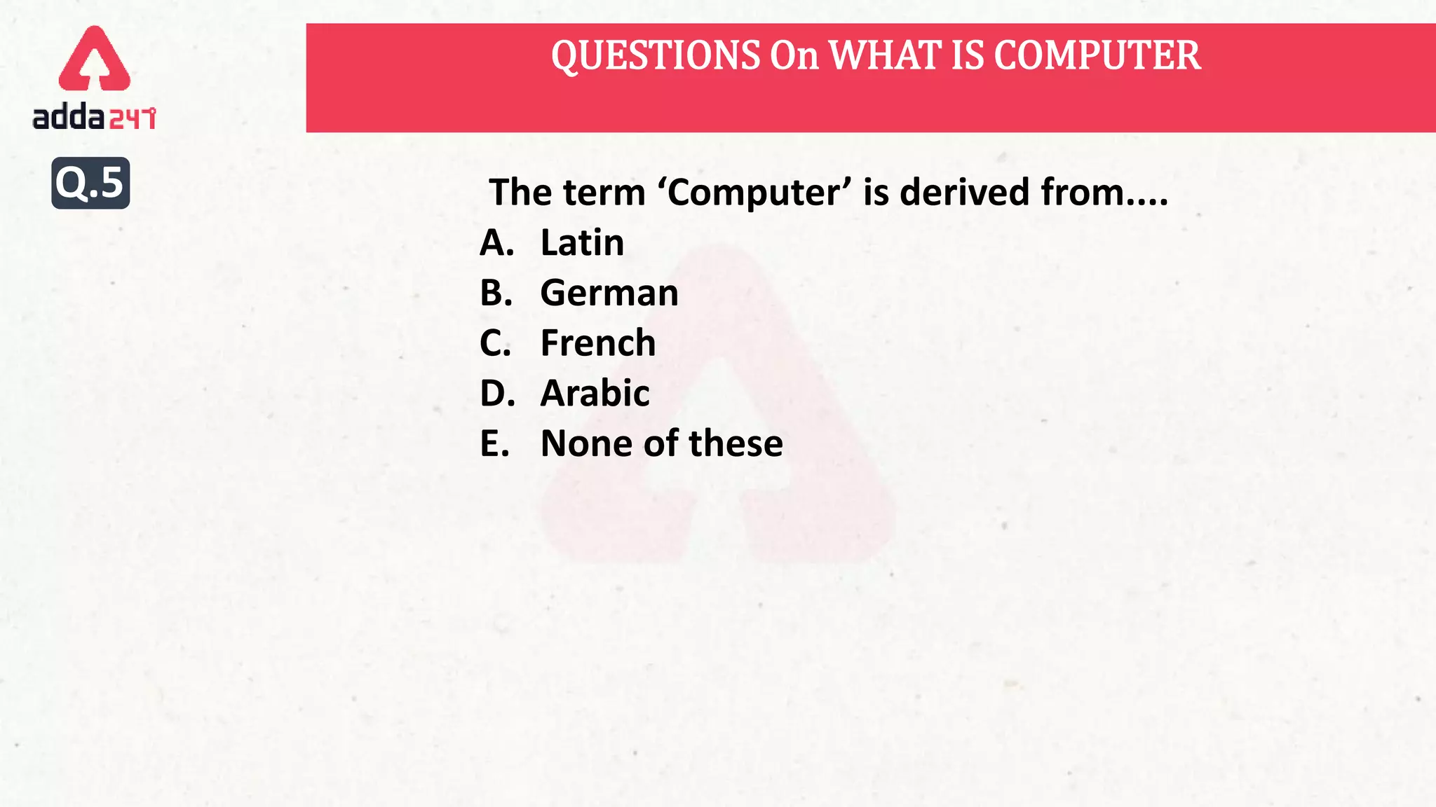 Mcq on fundamental of computer | PPTX | Computing | Technology & Computing