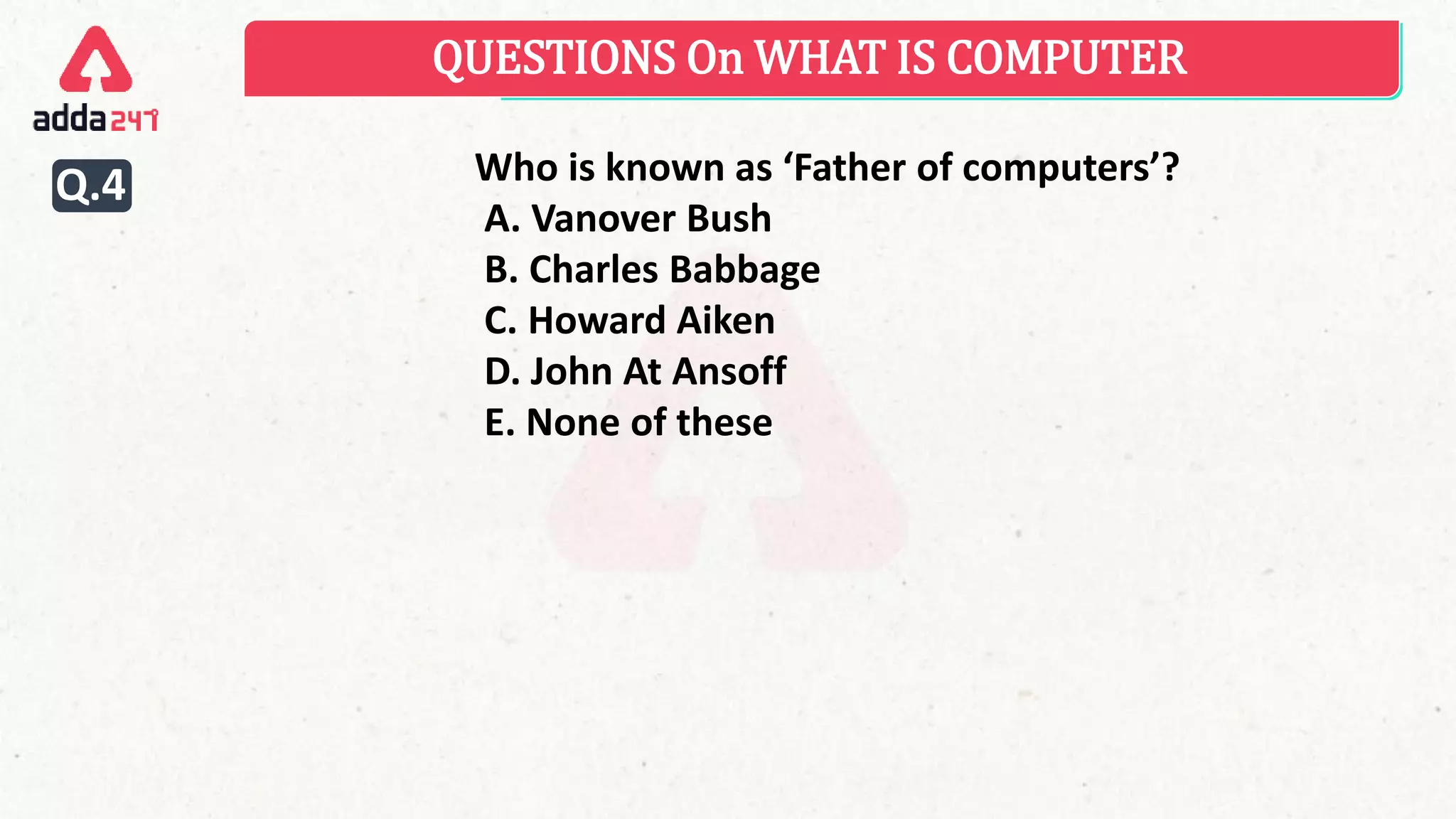 Mcq on fundamental of computer | PPTX