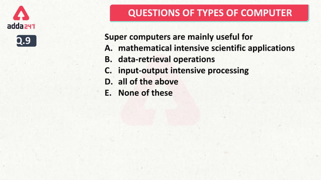 Mcq on fundamental of computer | PPTX | Computing | Technology & Computing