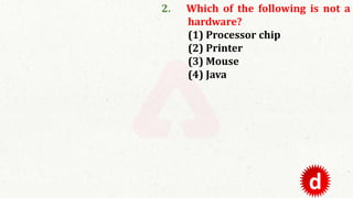 Mcq on fundamental of computer | PPTX