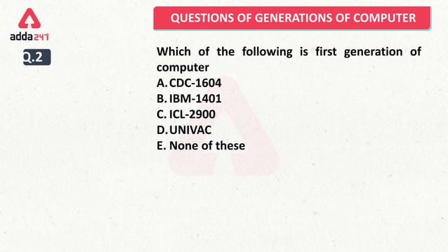 Mcq on fundamental of computer | PPTX | Computing | Technology & Computing