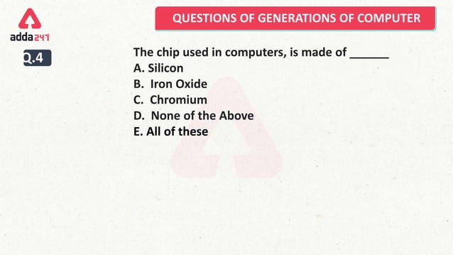Mcq on fundamental of computer | PPTX | Computing | Technology & Computing