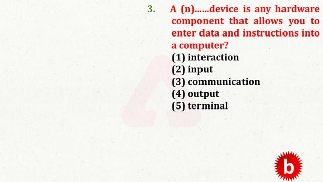 Mcq on fundamental of computer | PPTX | Computing | Technology & Computing