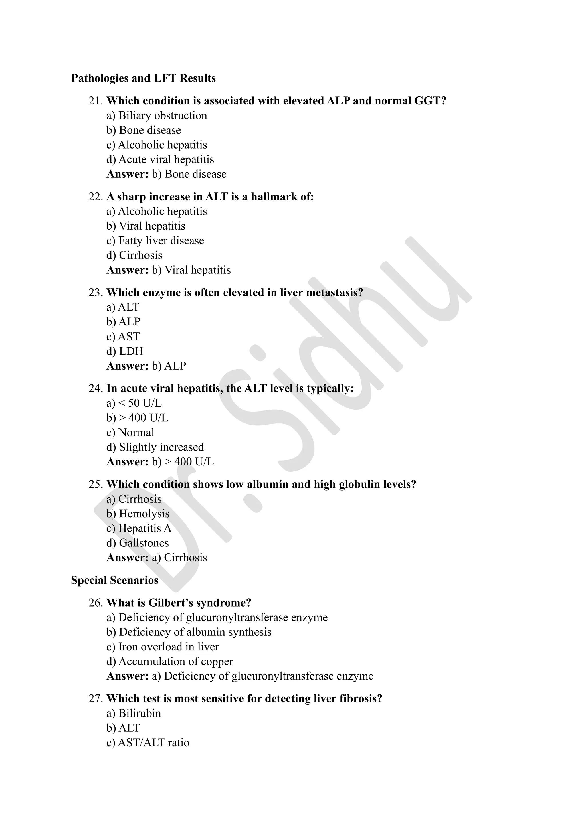 MCQ ON LIVER FUNCTION TEST BIOCHEMISTRYpdf | PDF