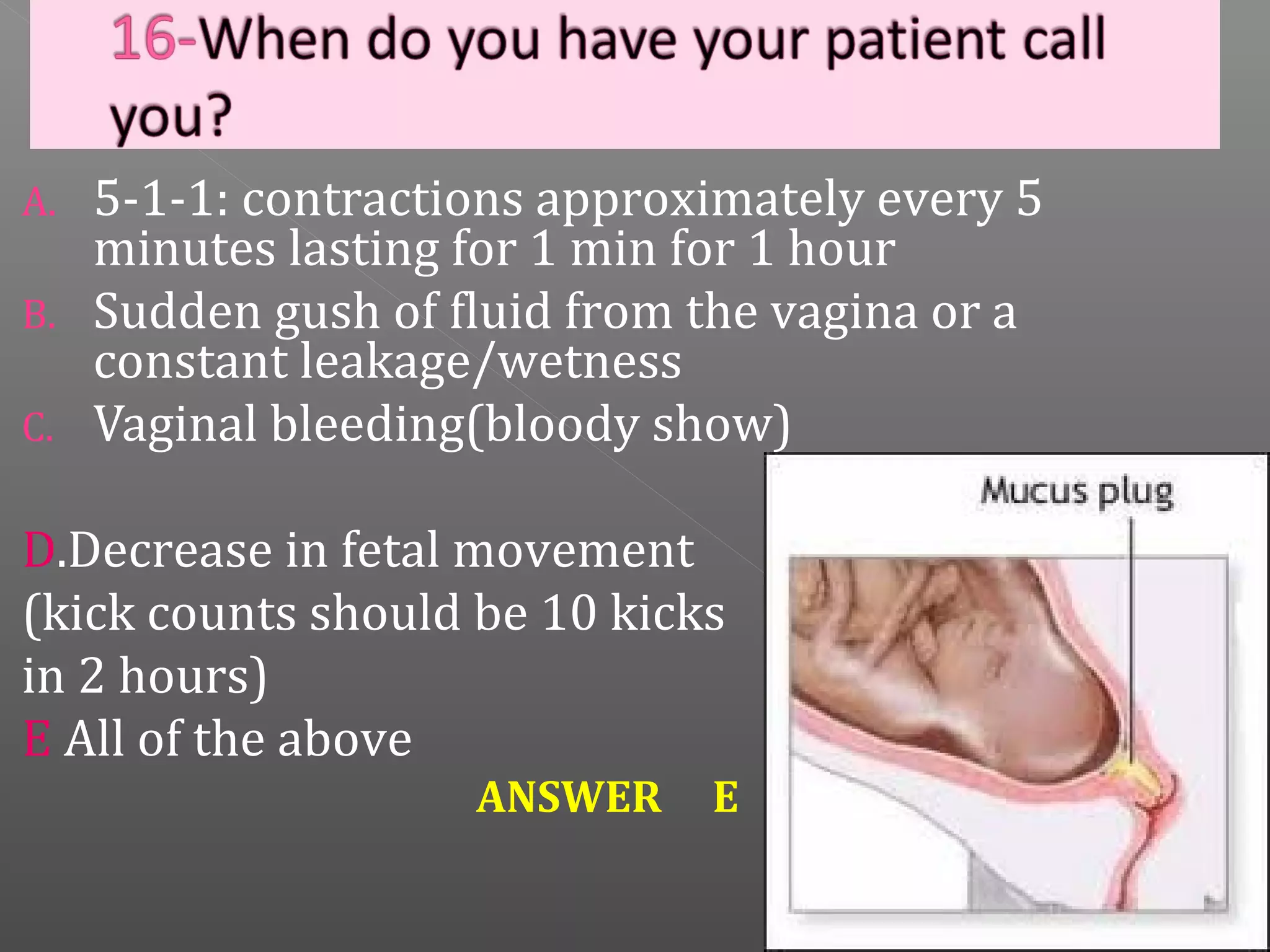 Mcq on normal and abnormal labor for undergraduate | PPT