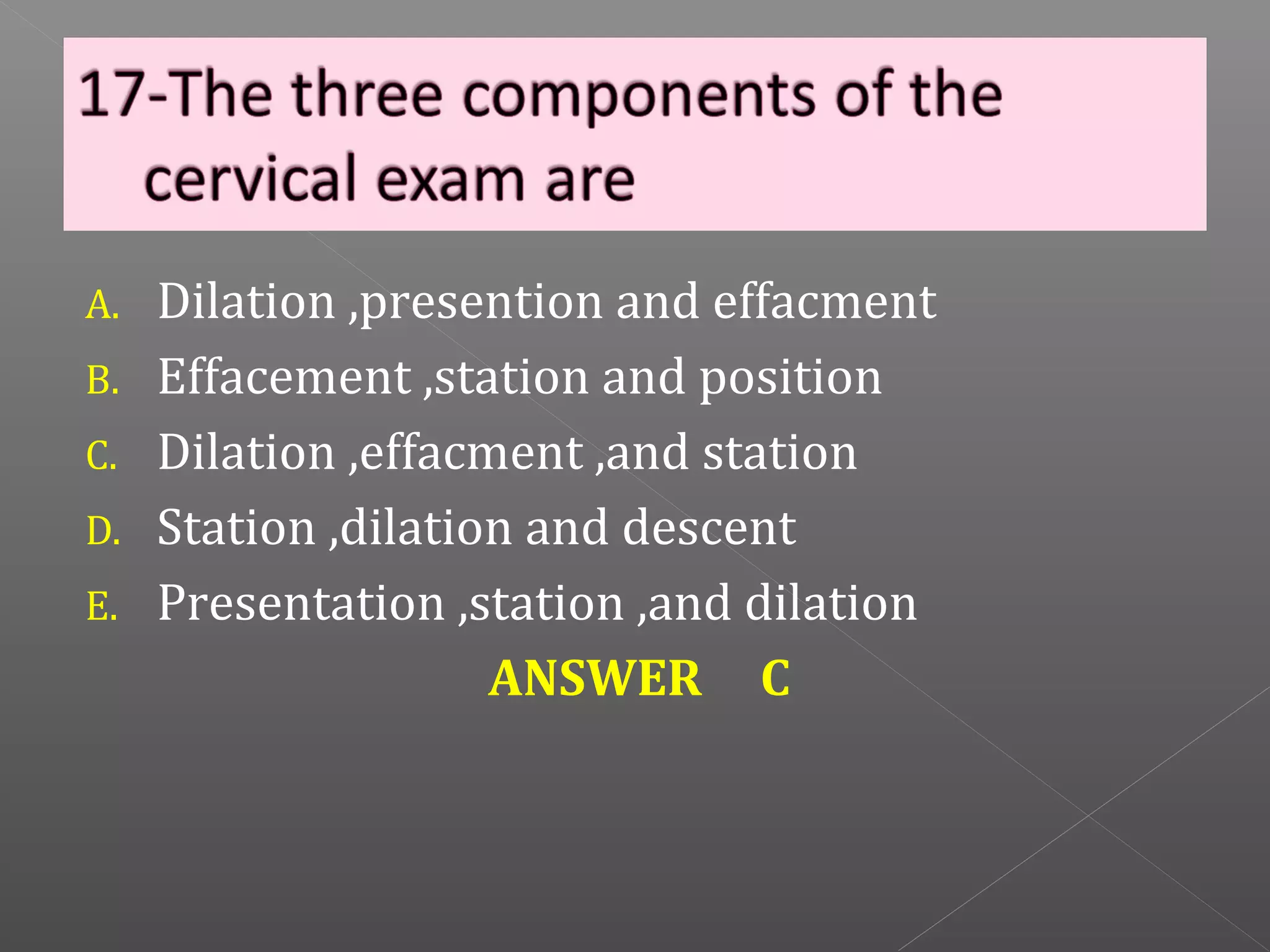 Mcq on normal and abnormal labor for undergraduate | PPT | Pregnancy ...