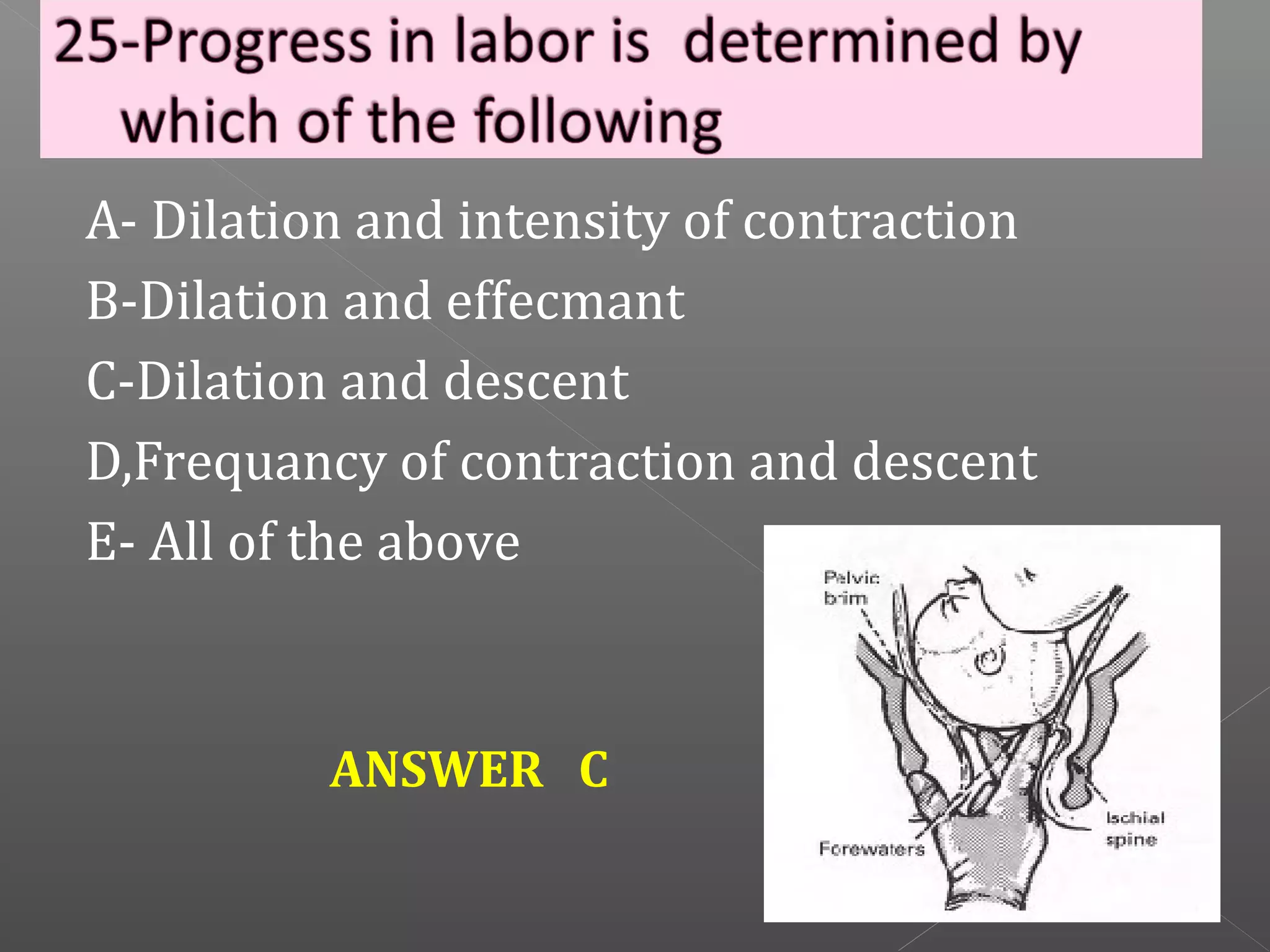 Mcq on normal and abnormal labor for undergraduate | PPT