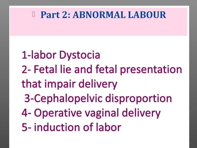 Mcq on normal and abnormal labor for undergraduate | PPT | Pregnancy ...