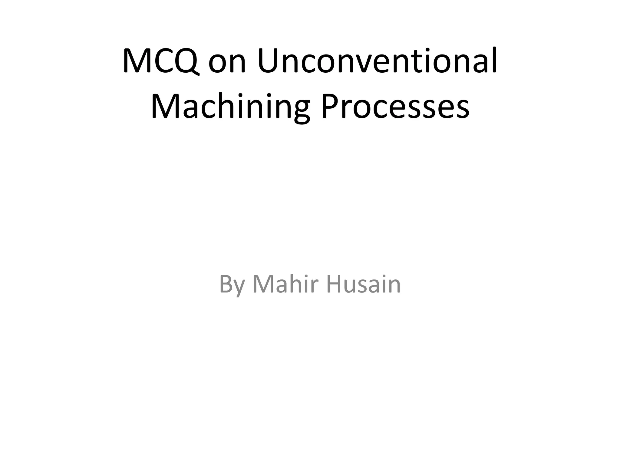 Mcq on ucmp | PPT