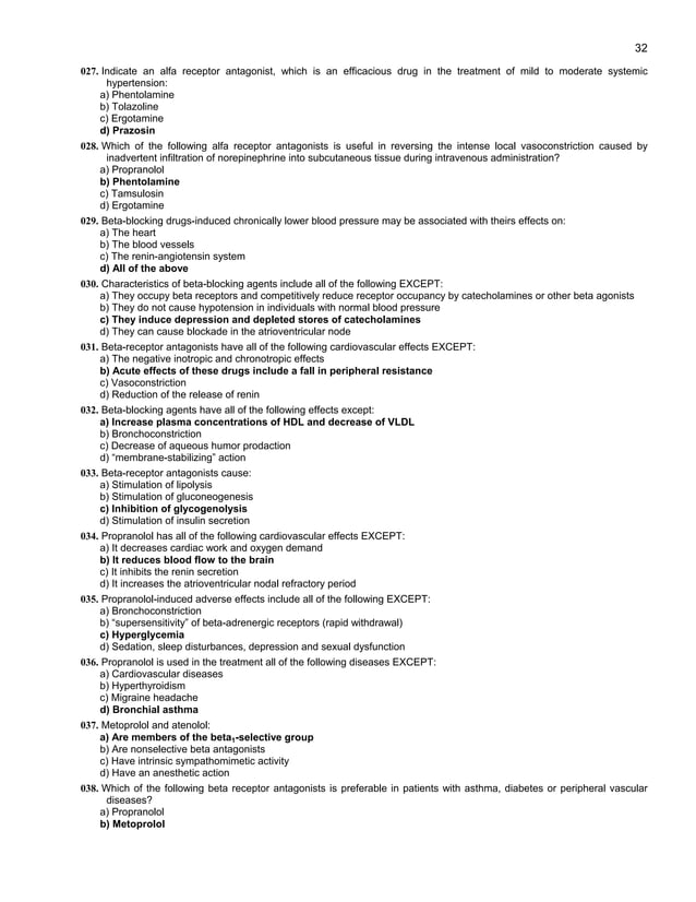 MCQ Pharmacology | PDF