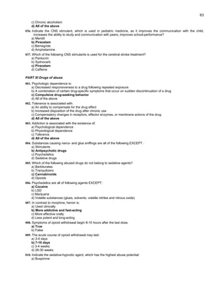 MCQ Pharmacology | PDF