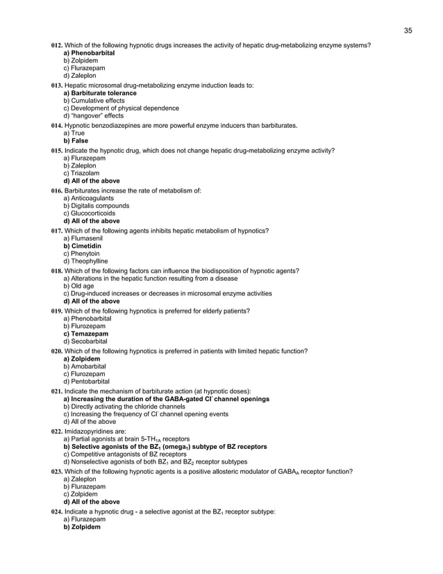 MCQ Pharmacology | PDF