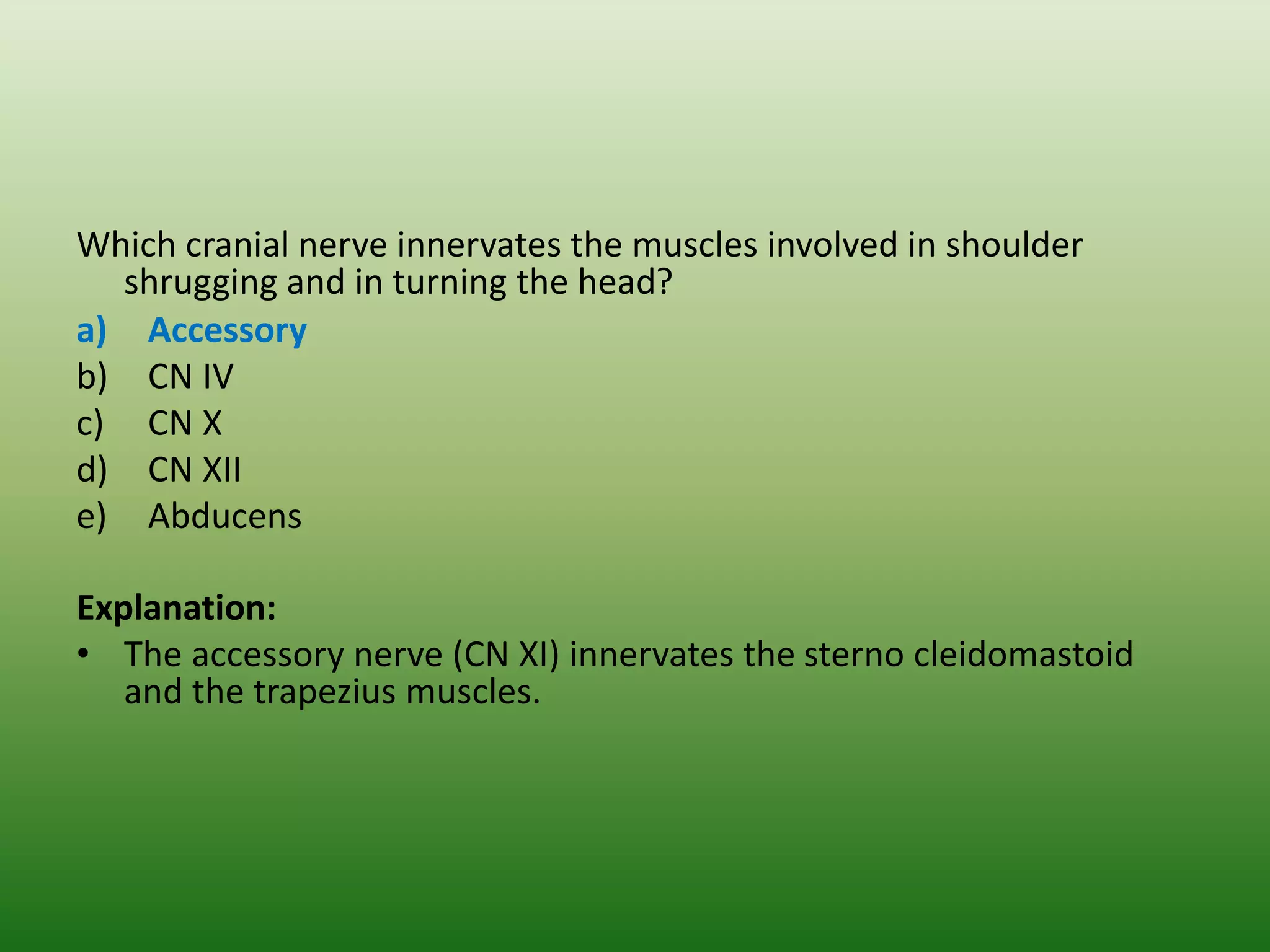 MCQ RELATED TO CRANIAL NERVES AND SPINAL NERVES.pptx