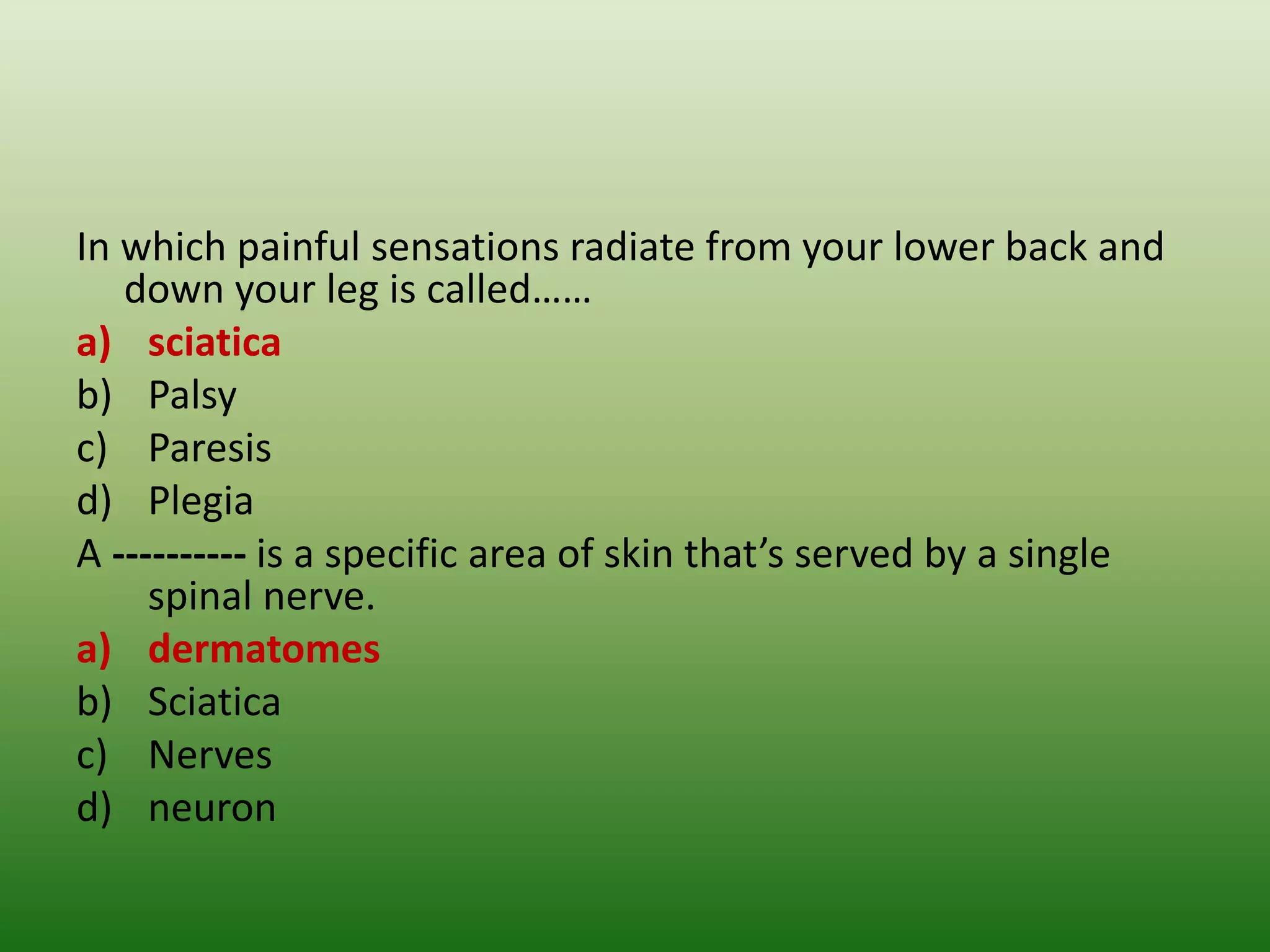MCQ RELATED TO CRANIAL NERVES AND SPINAL NERVES.pptx