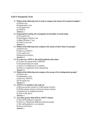MCQ, Research Optometry, Simplified according to title | PDF