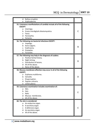 MCQs-for-Dermatology-1-1.pdfffffffffffff | PDF