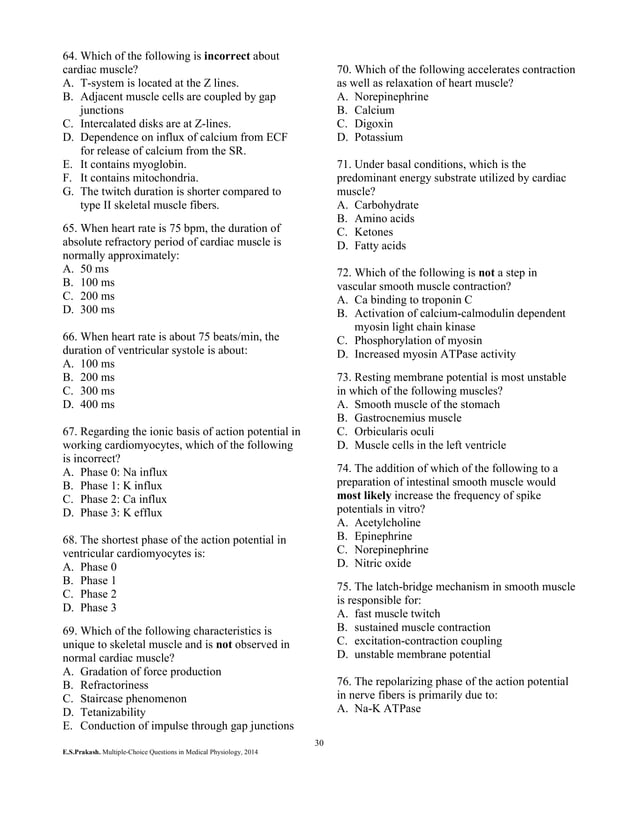 Mcqs in-medical-physiology-2014-esp | PDF