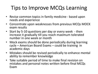 MCQsandOralexamTipsinFamilyMedicineResidencyPrograms.pptx