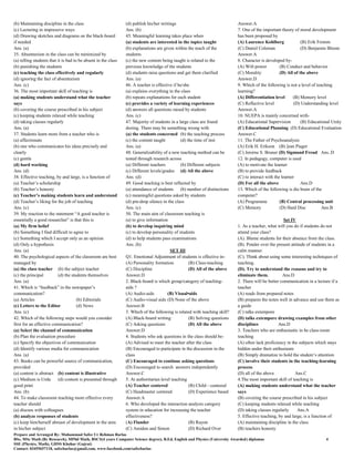 Mc qs b.ed and principles of teaching for head ship test etc_ver-a ...