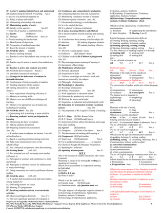 Mc qs b.ed and principles of teaching for head ship test etc_ver-a ...