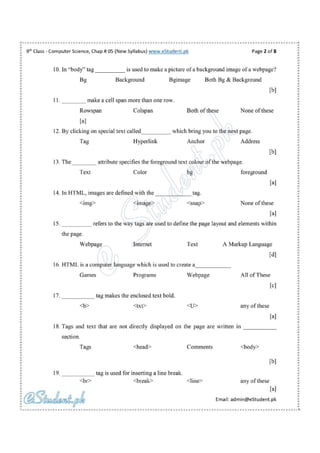 Mc qs ch 5 computer 9th by e-student | PDF
