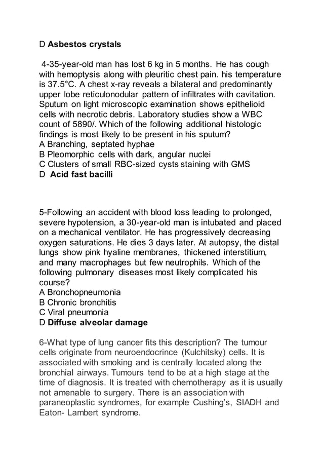MCQs respiratory system | DOCX | Lung and Respiratory Health | Diseases ...