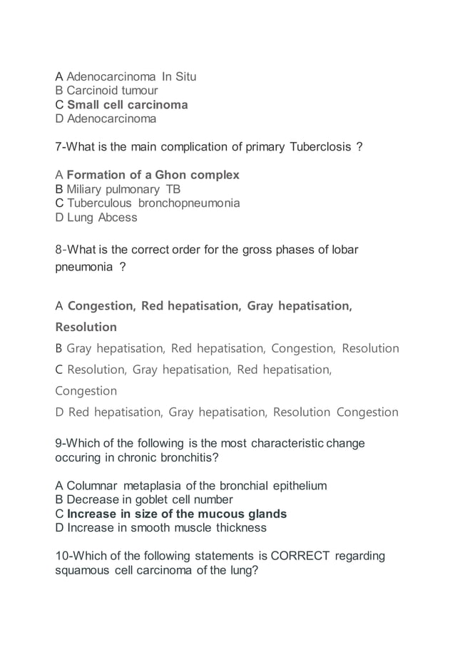 MCQs respiratory system | DOCX | Lung and Respiratory Health | Diseases ...