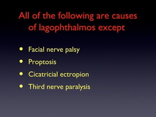 MCQs for revision ophthalmology | PPT