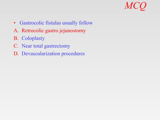 MCQs Gastrocolic fistula.pptx