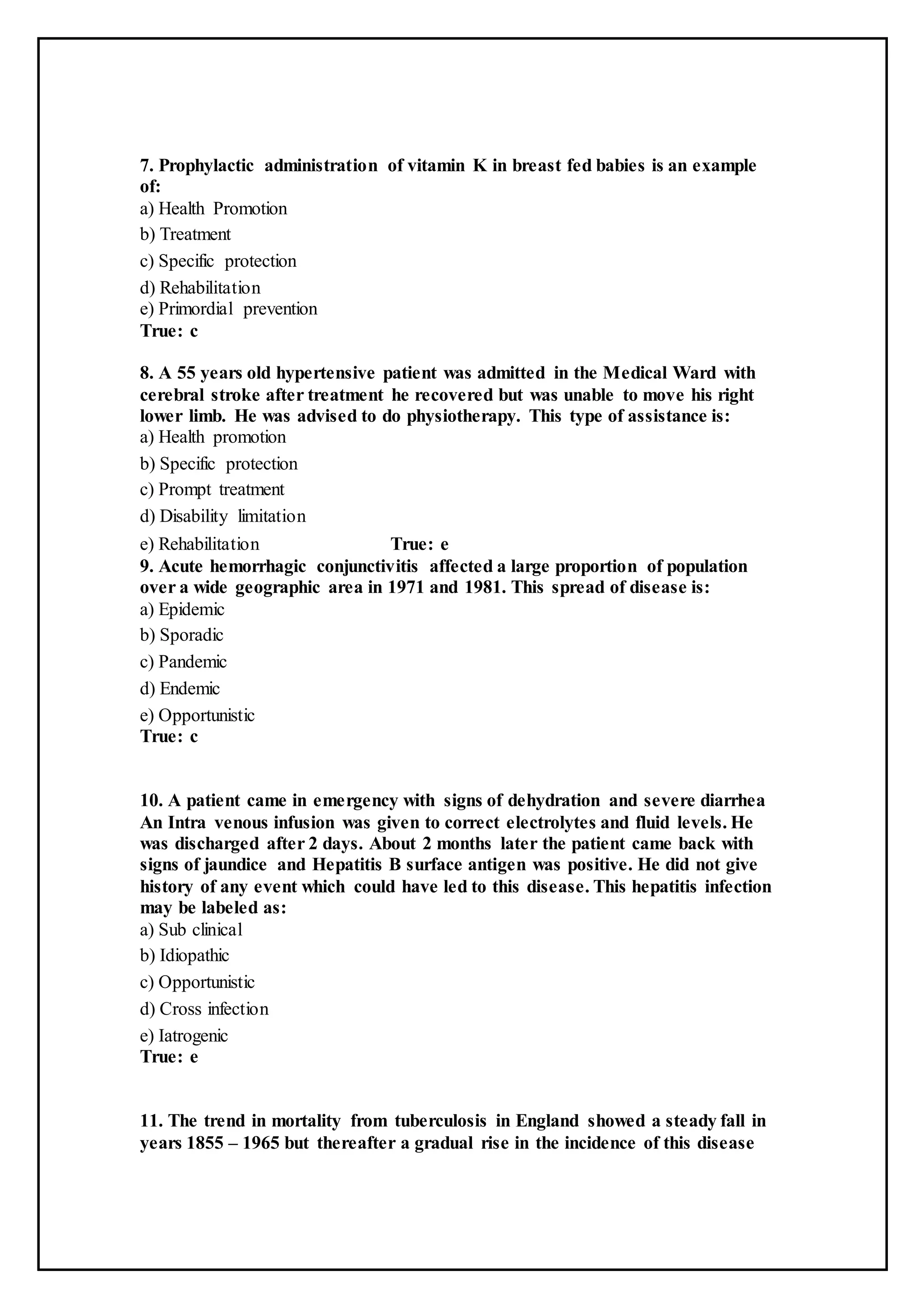 Mcqs general epidemiology | DOCX