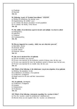 Mcqs general epidemiology | DOCX