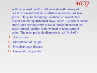 MCQs Hirschsprungs disease.pptx
