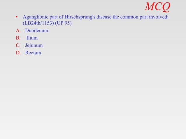 MCQs Hirschsprungs disease.pptx
