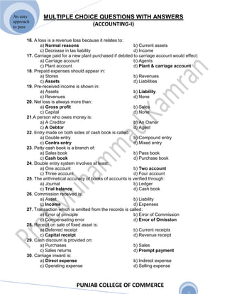 Mcq's i.com 01 accounting | PDF