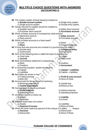 Mcq's i.com 01 accounting | PDF