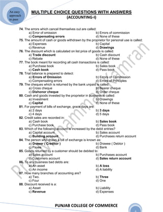 Mcq's i.com 01 accounting | PDF