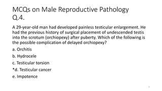 MCQs in male reproductive pathology ss1 | PPTX