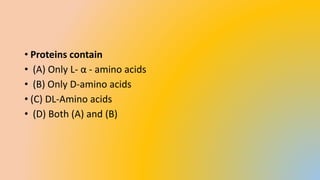 MCQs IN PROTEIN CHEMISTRY.pptx