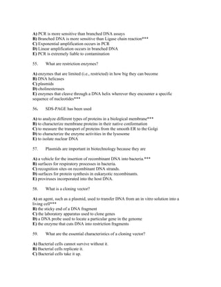 Mc Qs Mol Biology | DOC