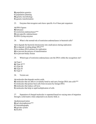 Mc Qs Mol Biology | DOC