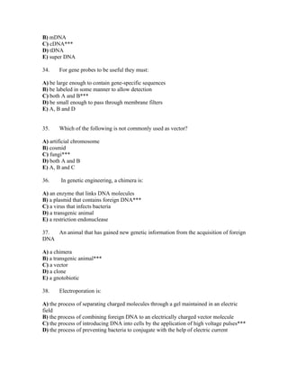 Mc Qs Mol Biology | DOC