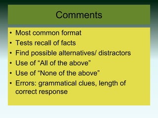 MEU WORKSHOP Mcq's objective type questions | PPTX